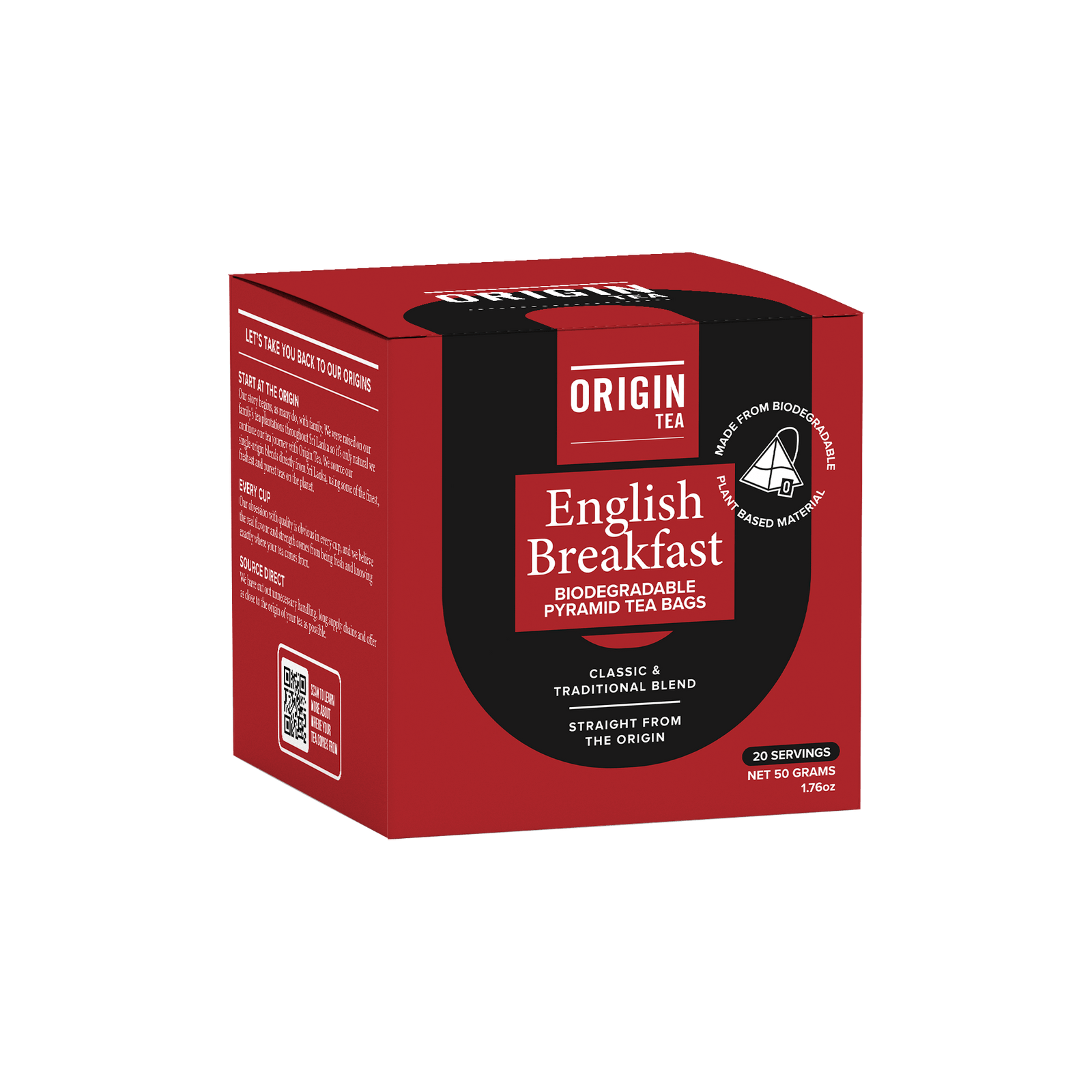 Origin Tea - English Breakfast Pyramid Black Tea Bags