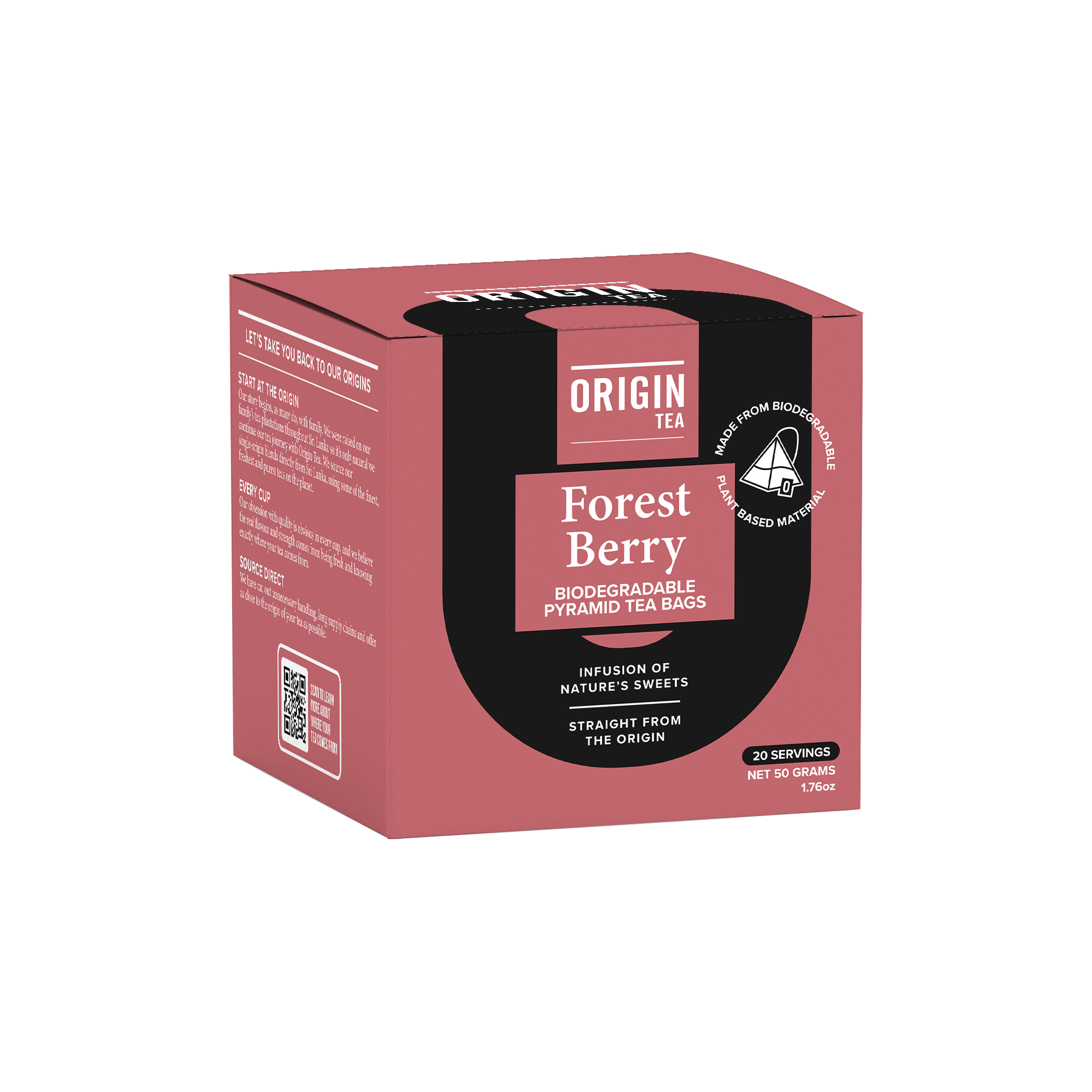 Origin Tea - Forest Berry Caffeine Free Pyramid Herbal Tea Bags